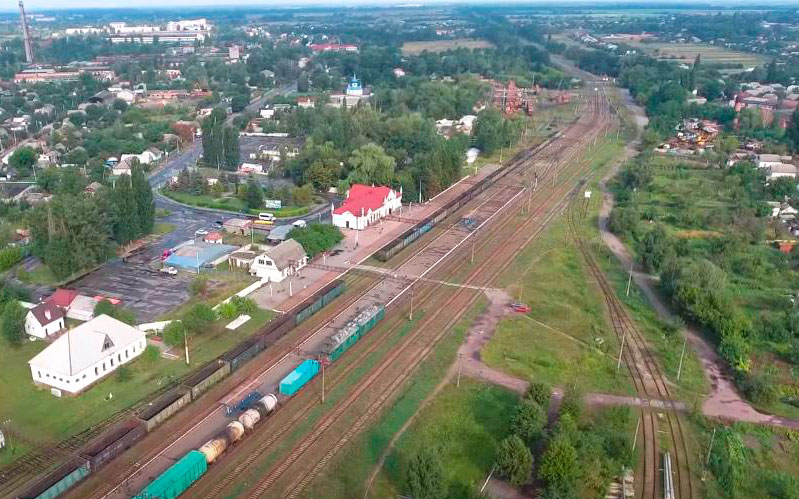 Малин в YouTube: залізнична станція та рух потягу з повітря - Малин ...